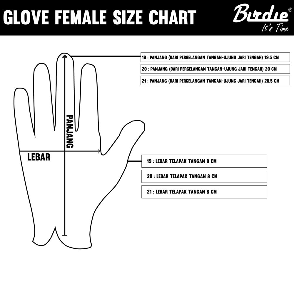 Size Chart - Birdie Indonesia