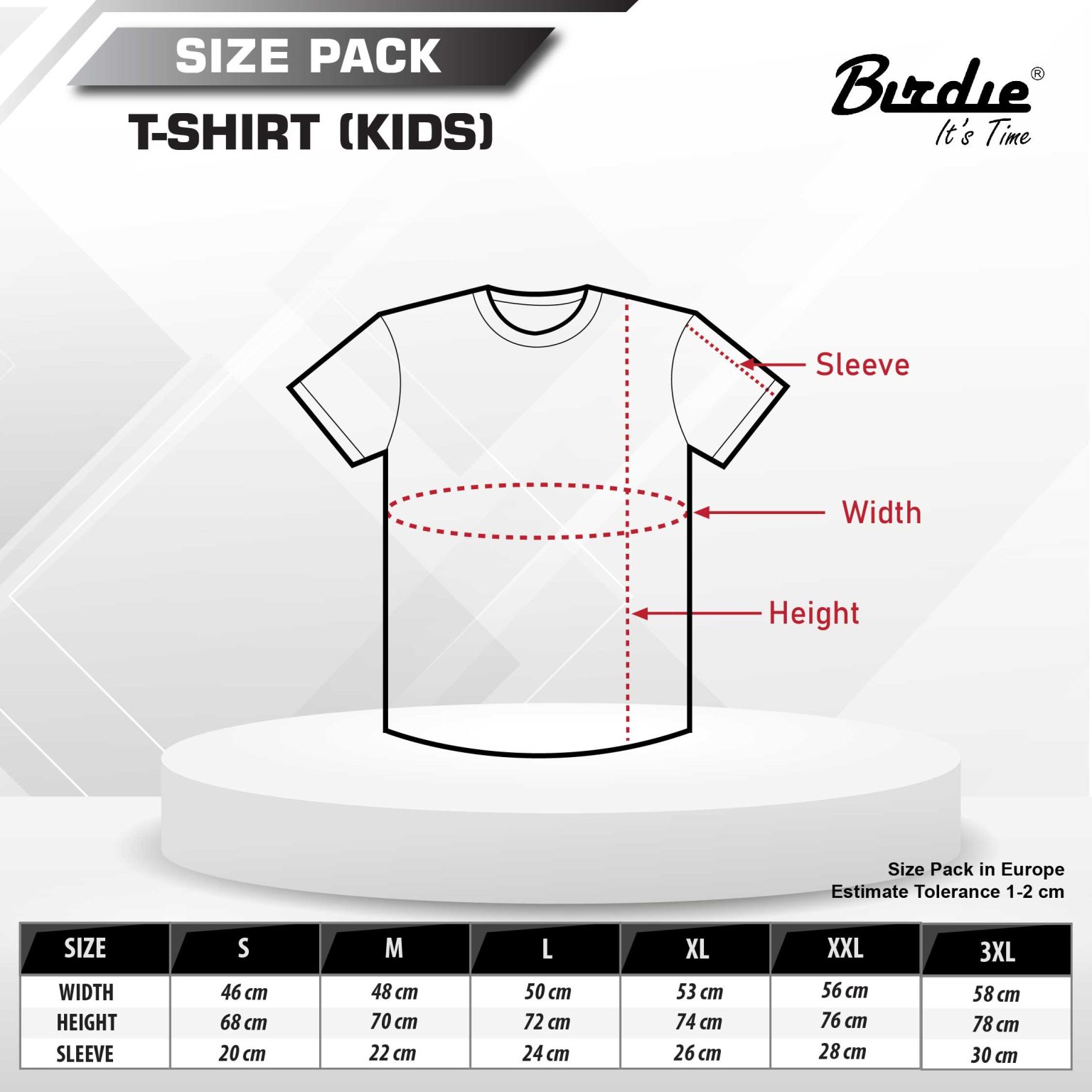 Size Chart - Birdie Indonesia