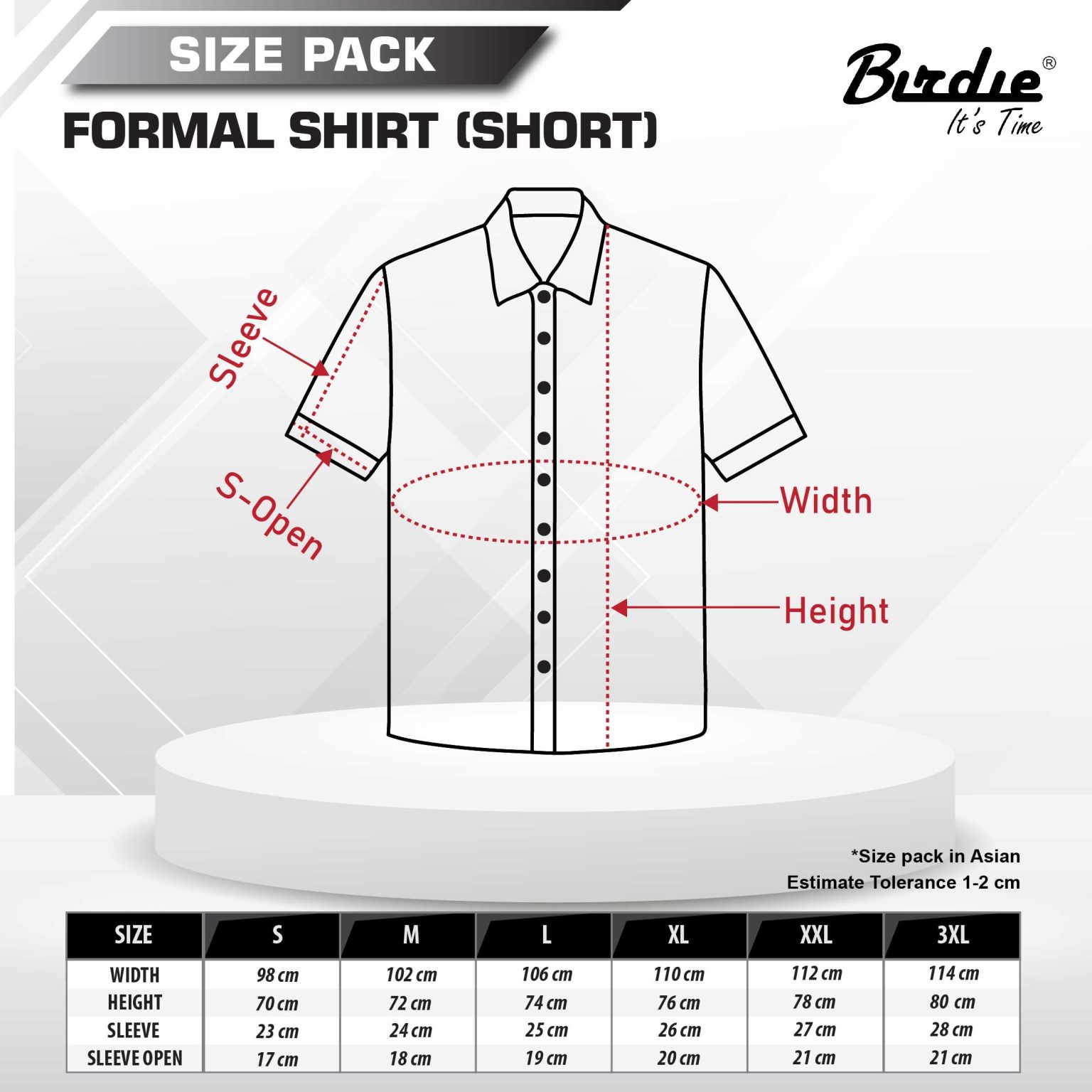 Size Chart - Birdie Indonesia